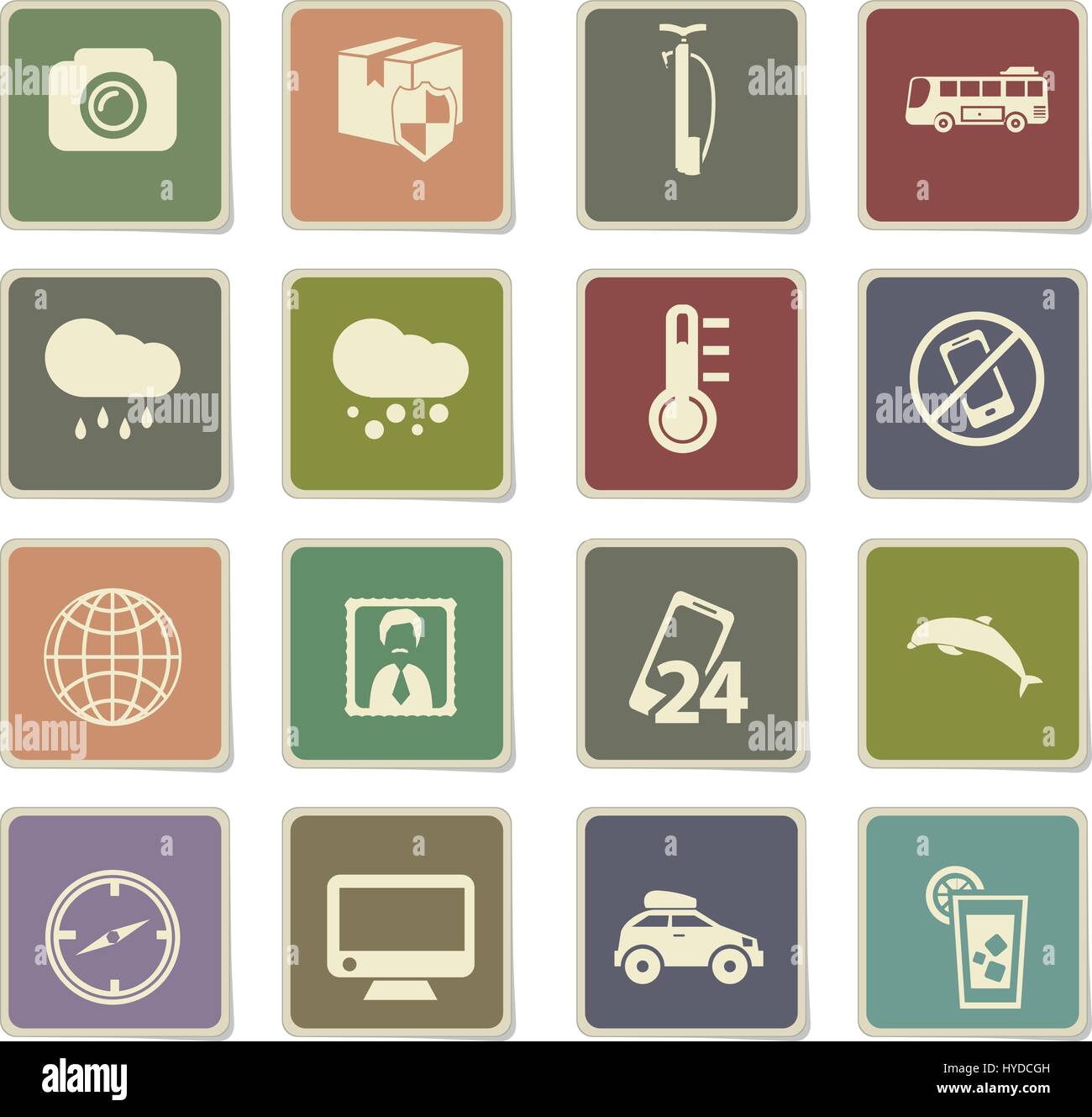 travel vector icons for user interface design Stock Vector Image & Art ...