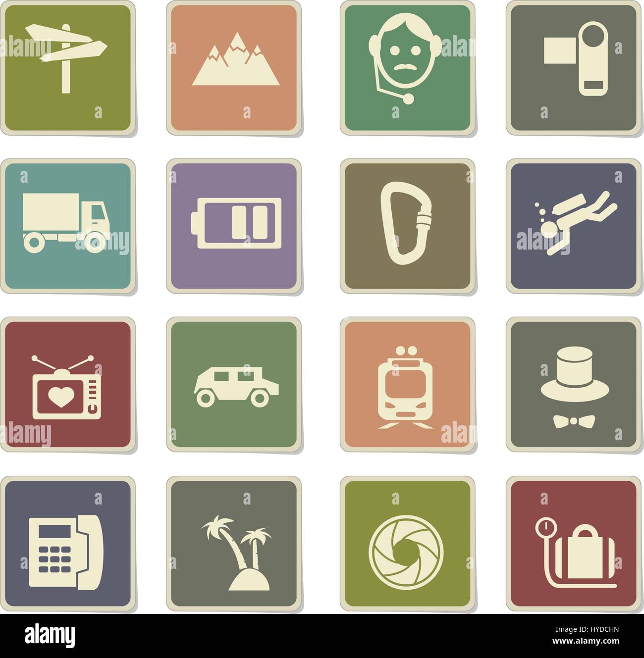 travel vector icons for user interface design Stock Vector Image & Art ...
