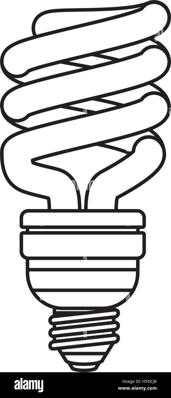 light bulb electric fluorescent vector icon illustration graphic design ...