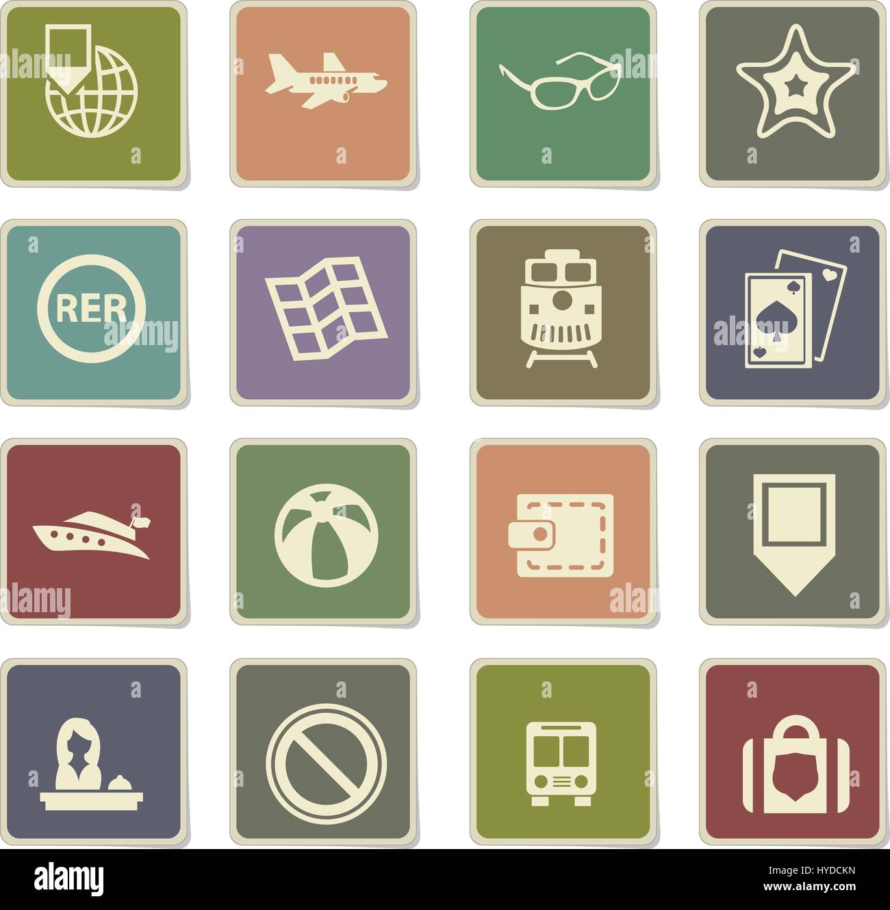 travel vector icons for user interface design Stock Vector Image & Art ...
