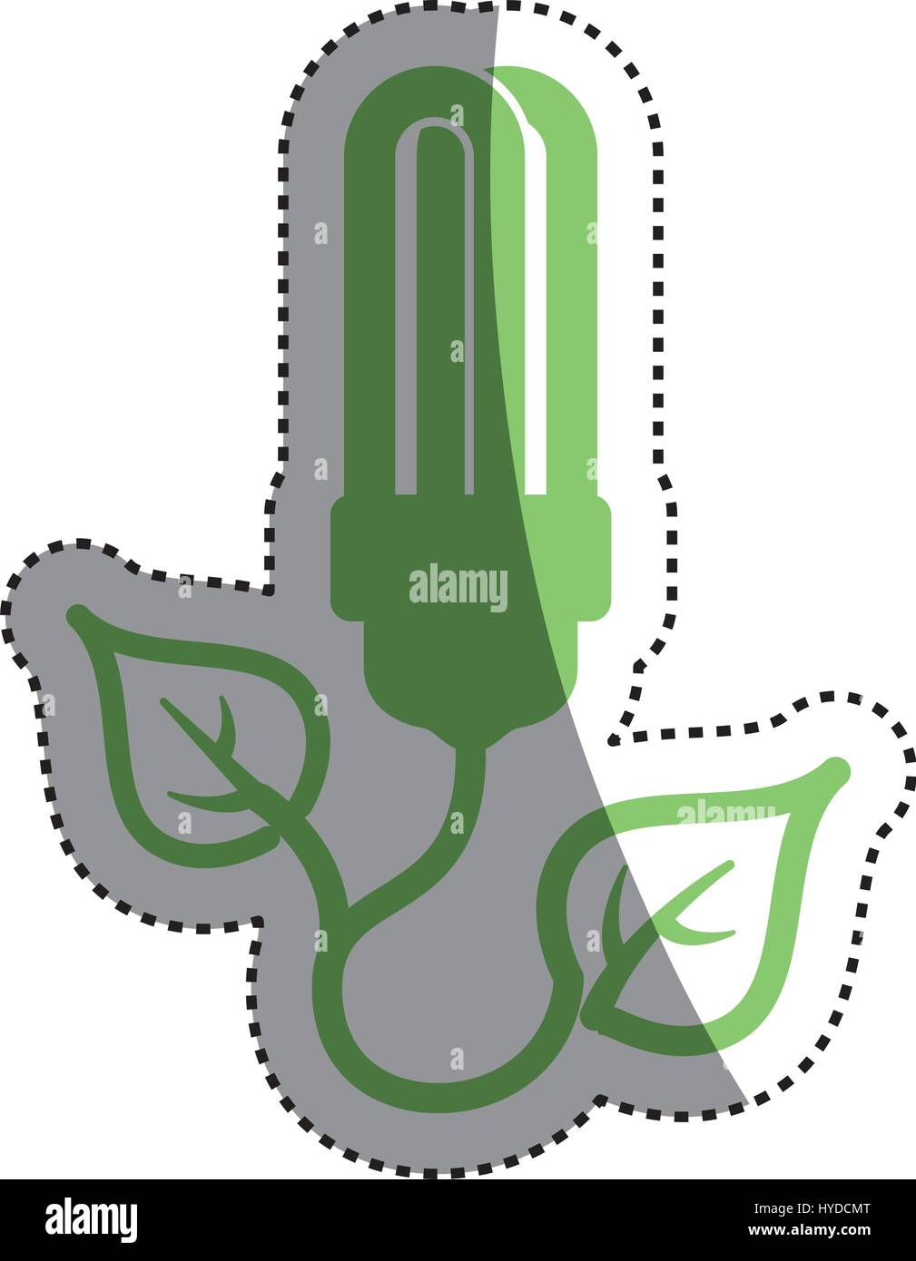 light bulb eco fluorescent vector icon illustration graphic design ...