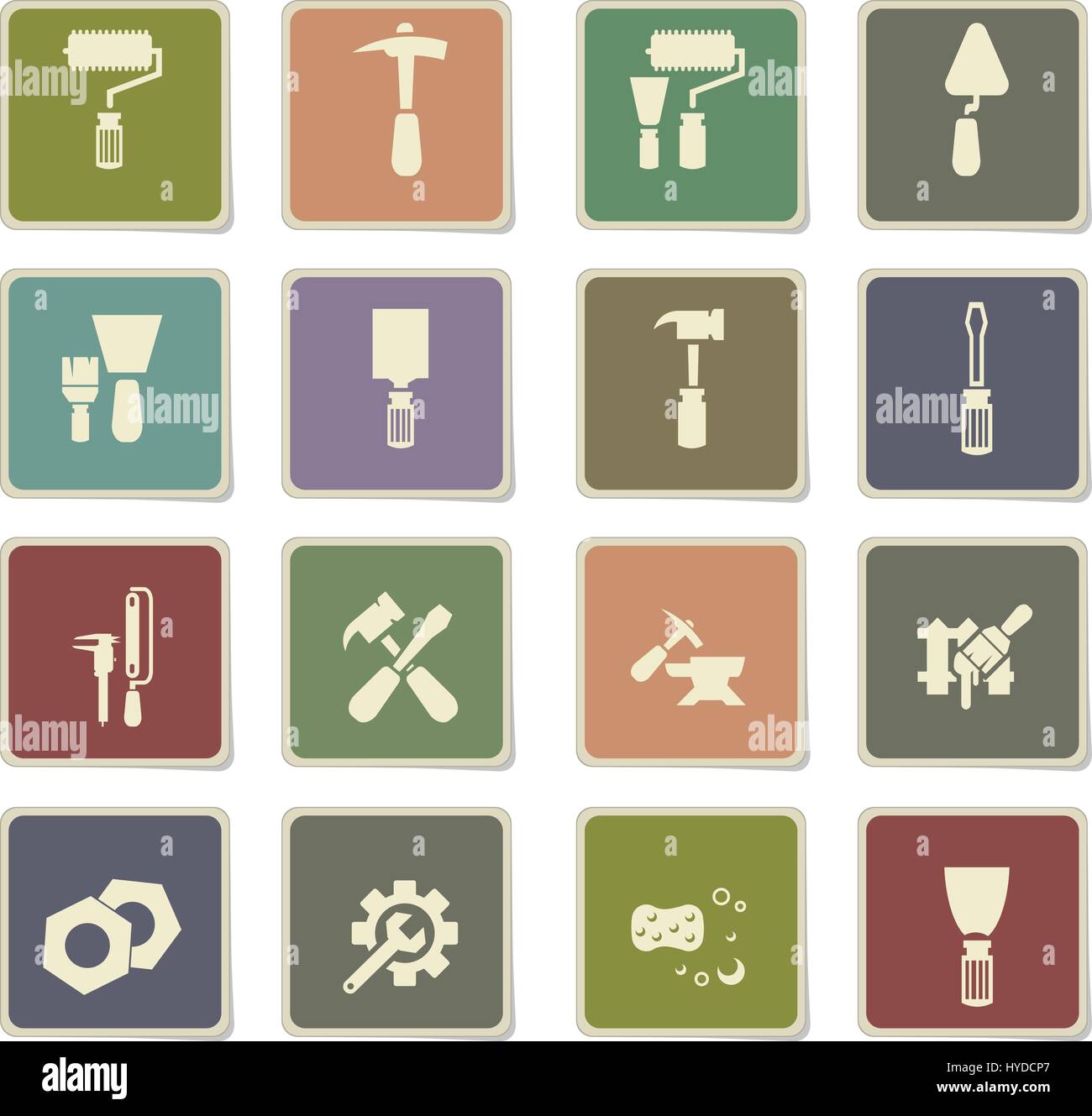 work tools vector icons for user interface design Stock Vector Image ...