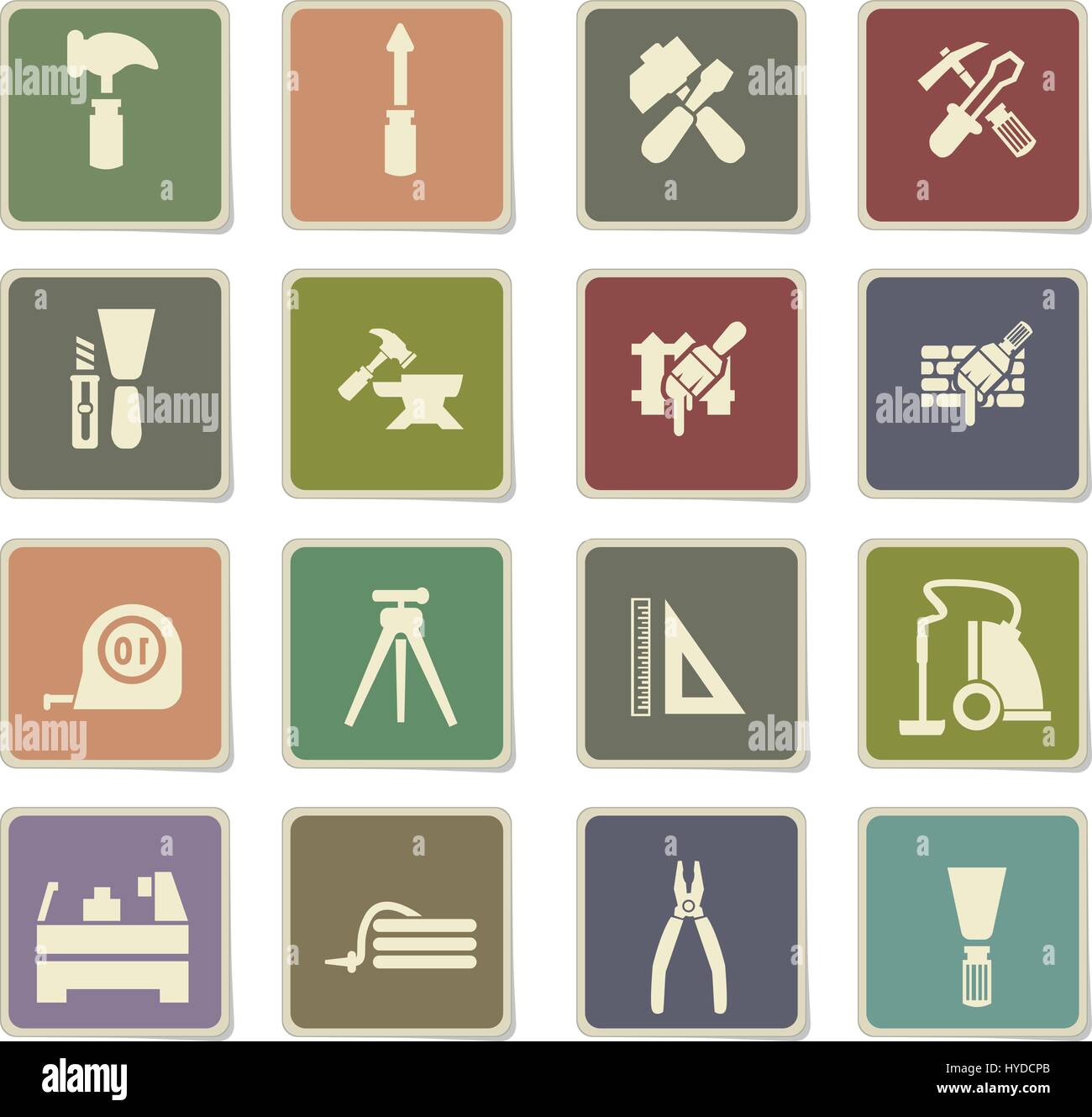 work tools vector icons for user interface design Stock Vector Image ...