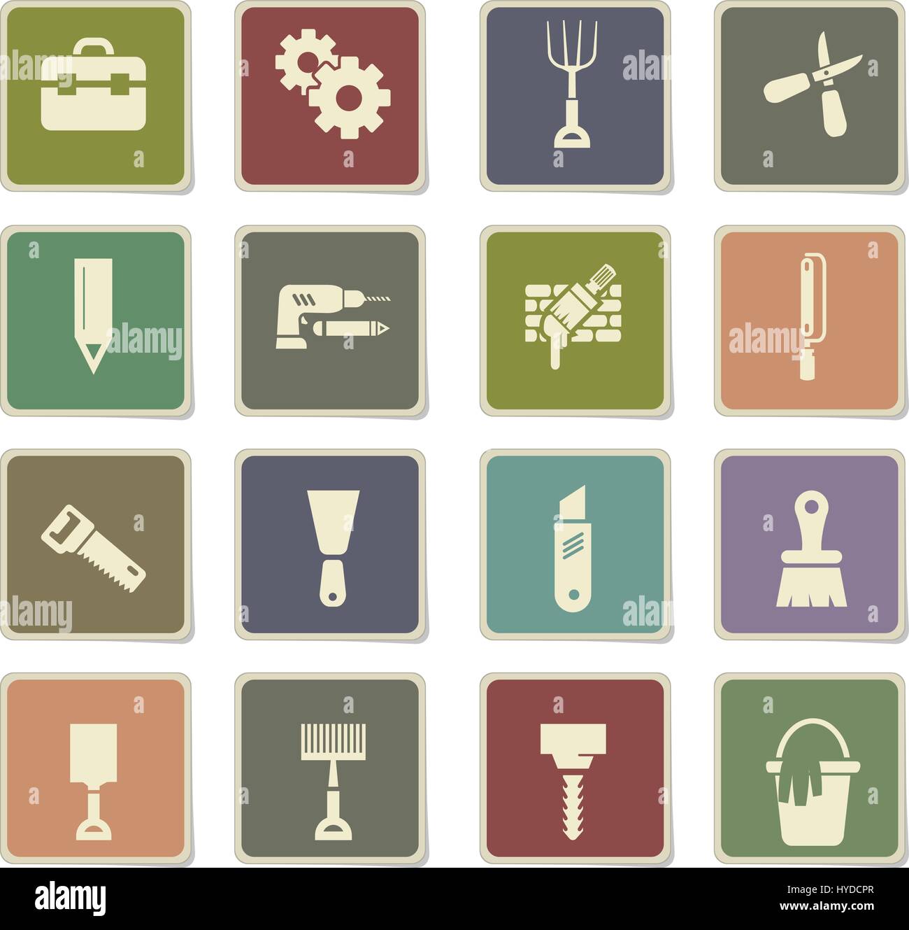 work tools vector icons for user interface design Stock Vector Image ...