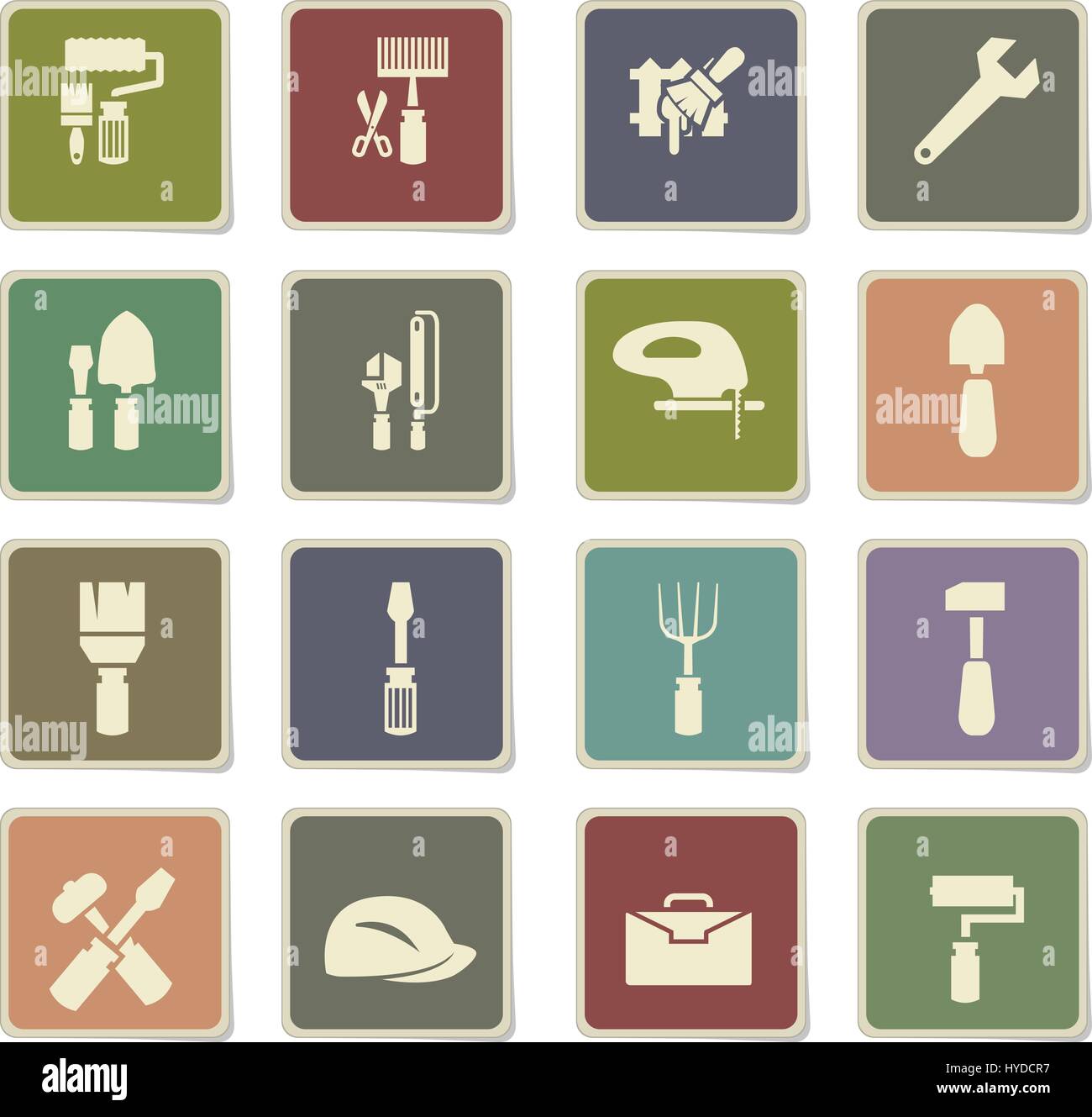 work tools vector icons for user interface design Stock Vector Image ...