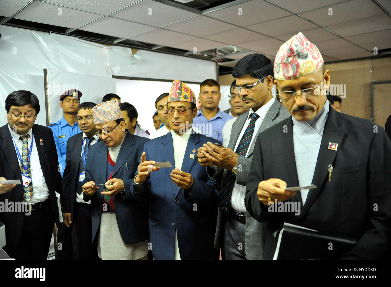 (L-R) Election Commissioner Secretary Gopinath Mainali, Election ...