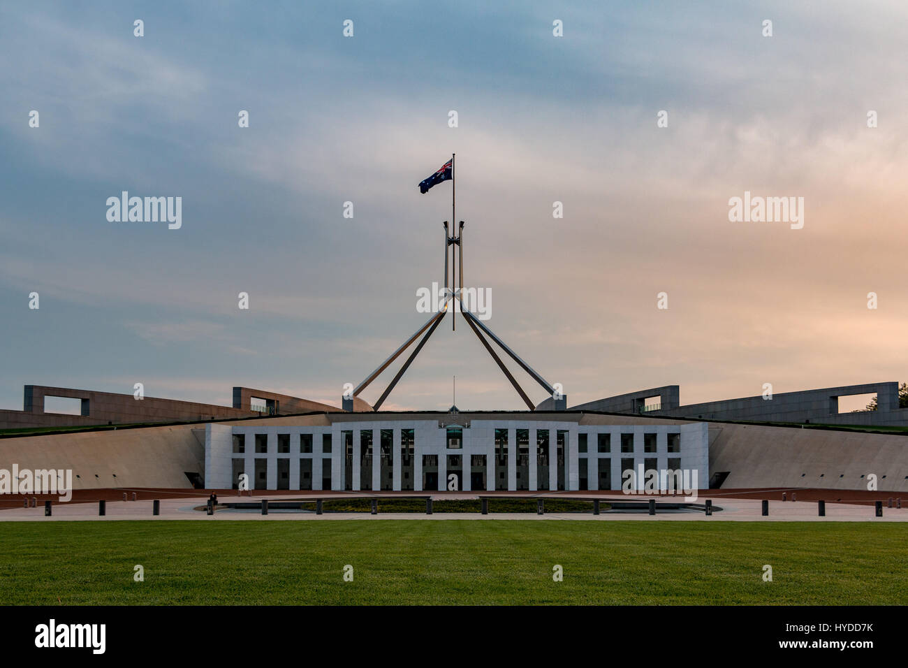 Parliament house canberra sunset hi-res stock photography and images - Alamy