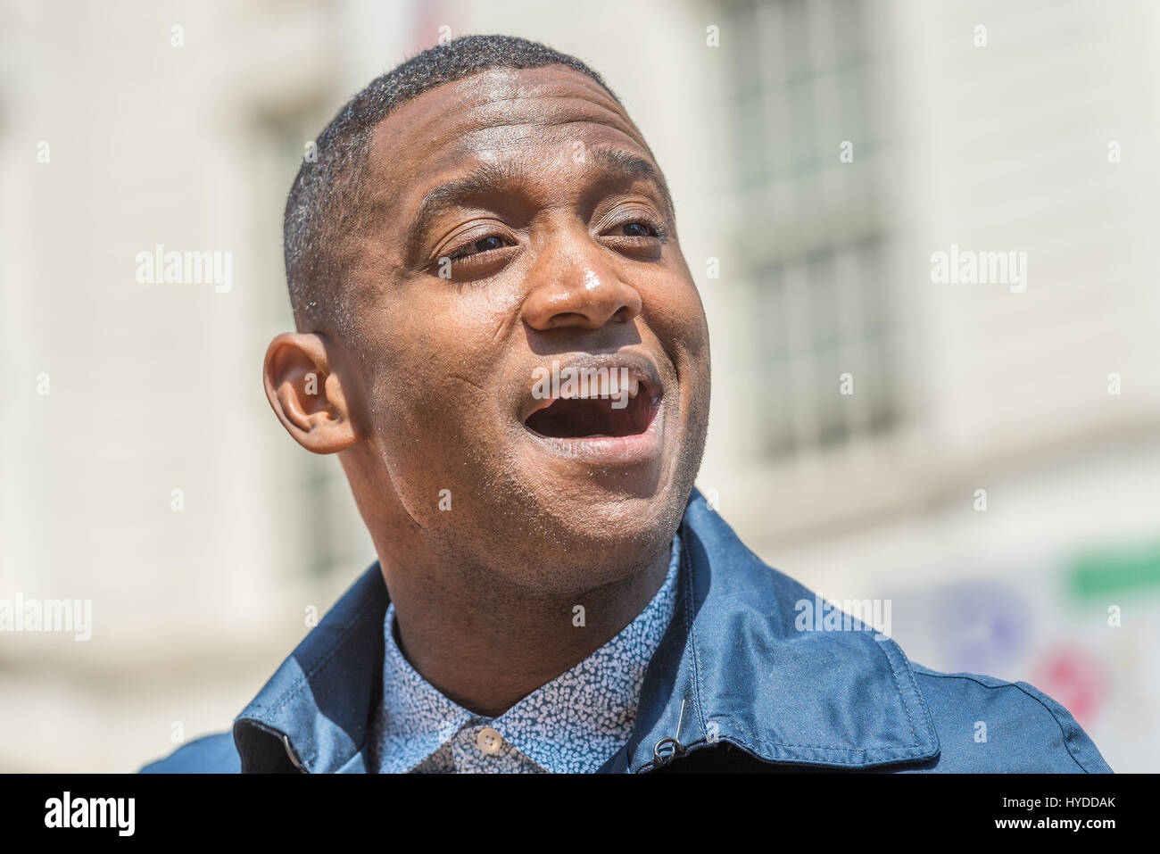 New York, USA. 3rd Apr, 2017. "Lion King" actor Jelani Remy is seen at ...