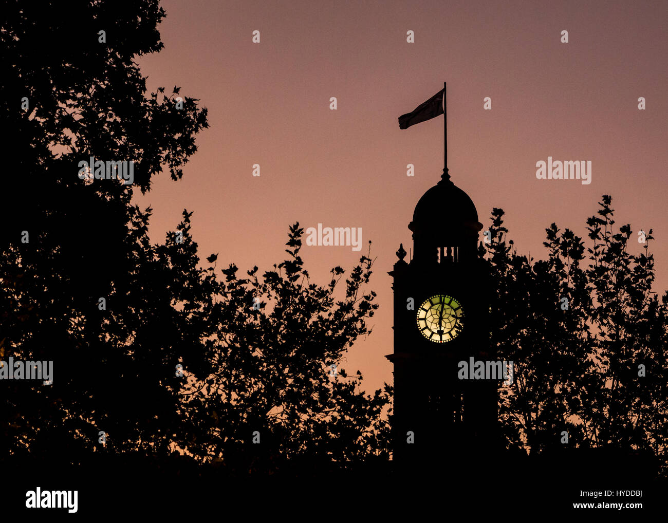 The clock tower of Sydney Central Station at twilight Stock Photo - Alamy