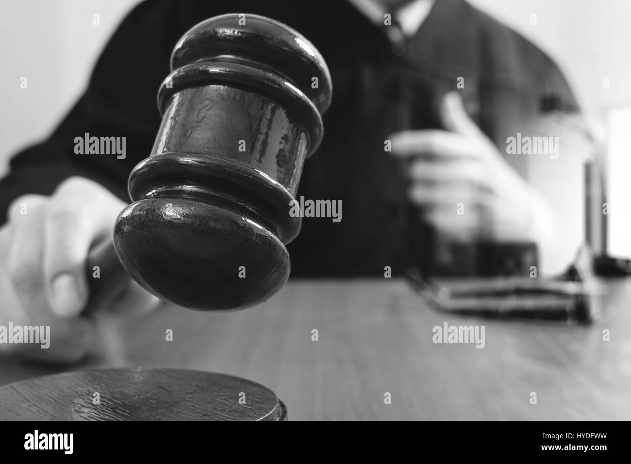 Working as a judge Black and White Stock Photos & Images - Alamy