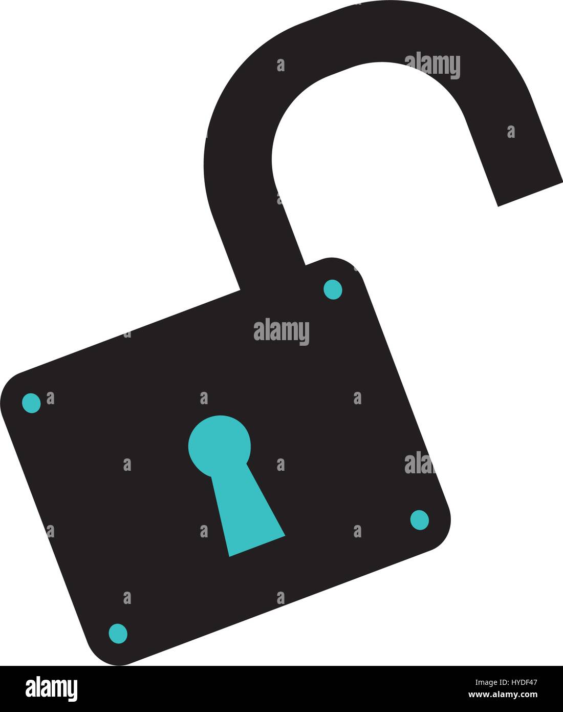 padlock unlocked security object Stock Vector Image & Art - Alamy