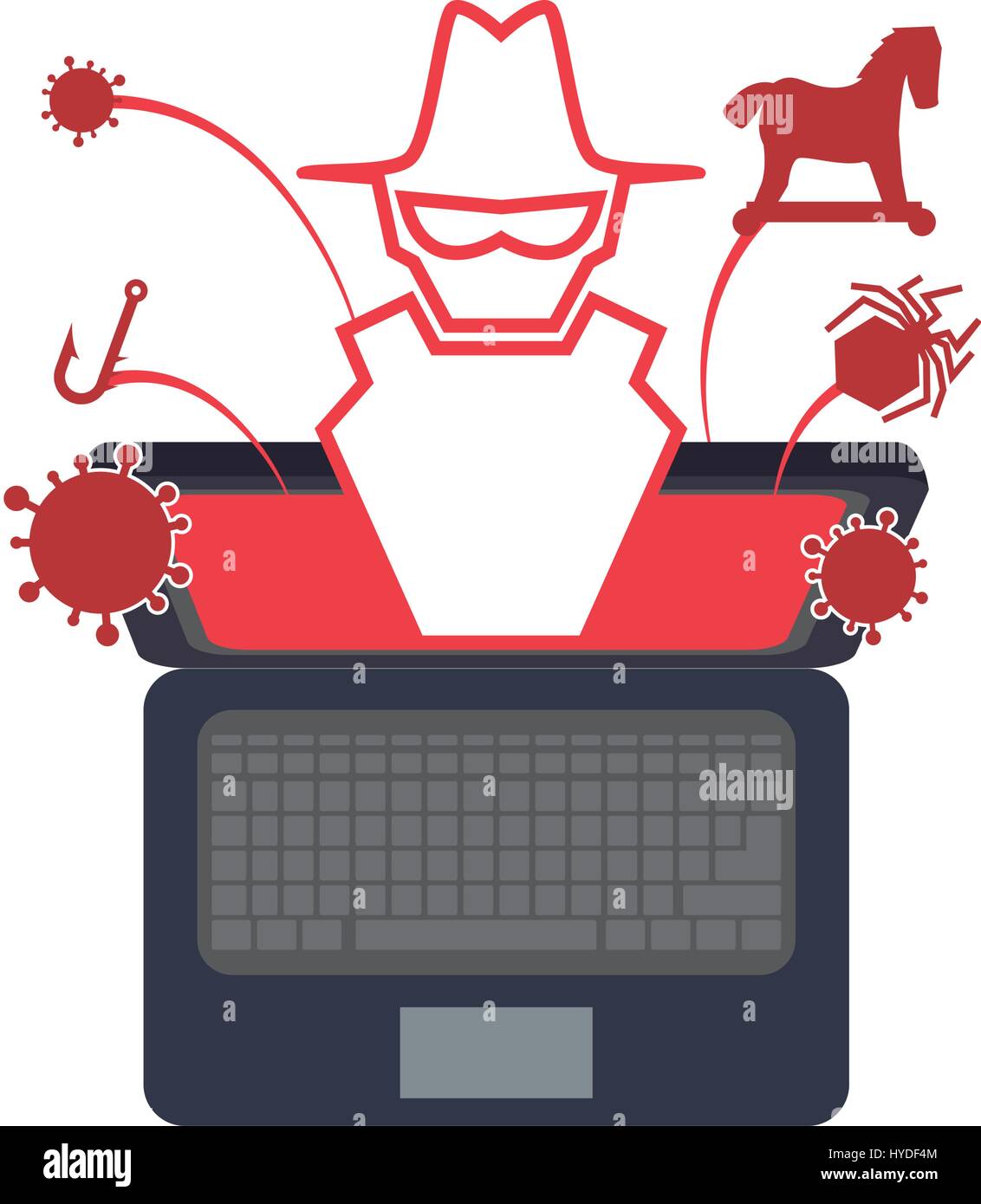 pc laptop malware Stock Vector Image & Art - Alamy