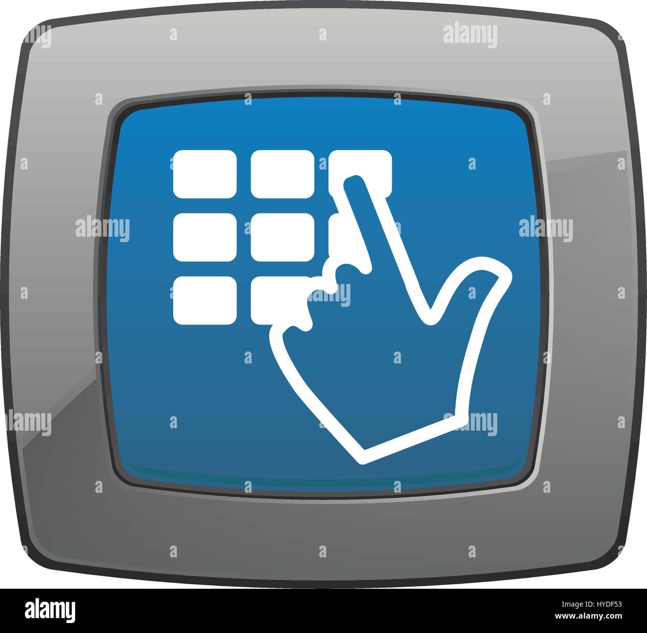 keypad screen pointer hand Stock Vector Image & Art - Alamy