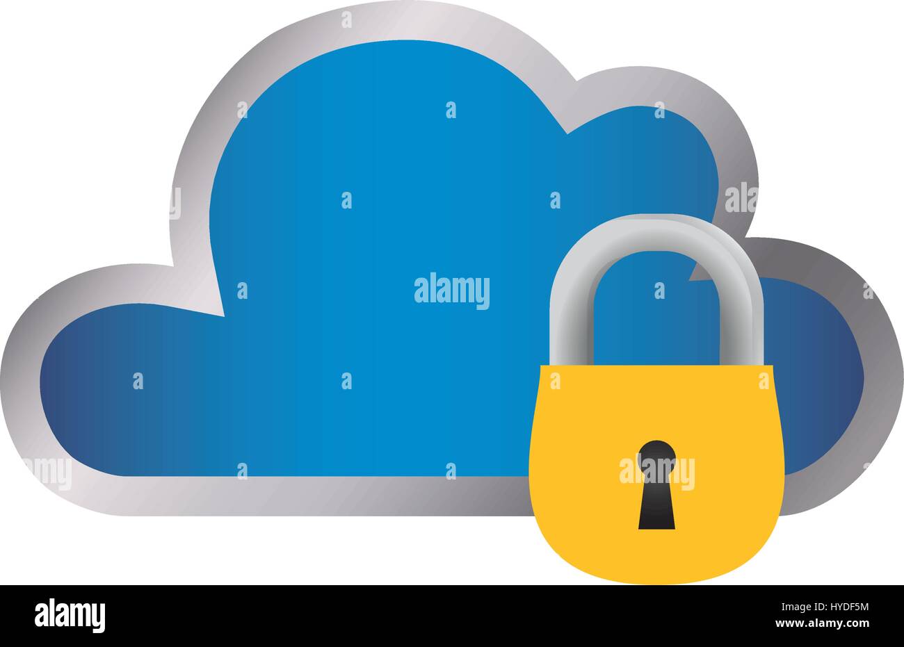 cloud padlock security Stock Vector Image & Art - Alamy