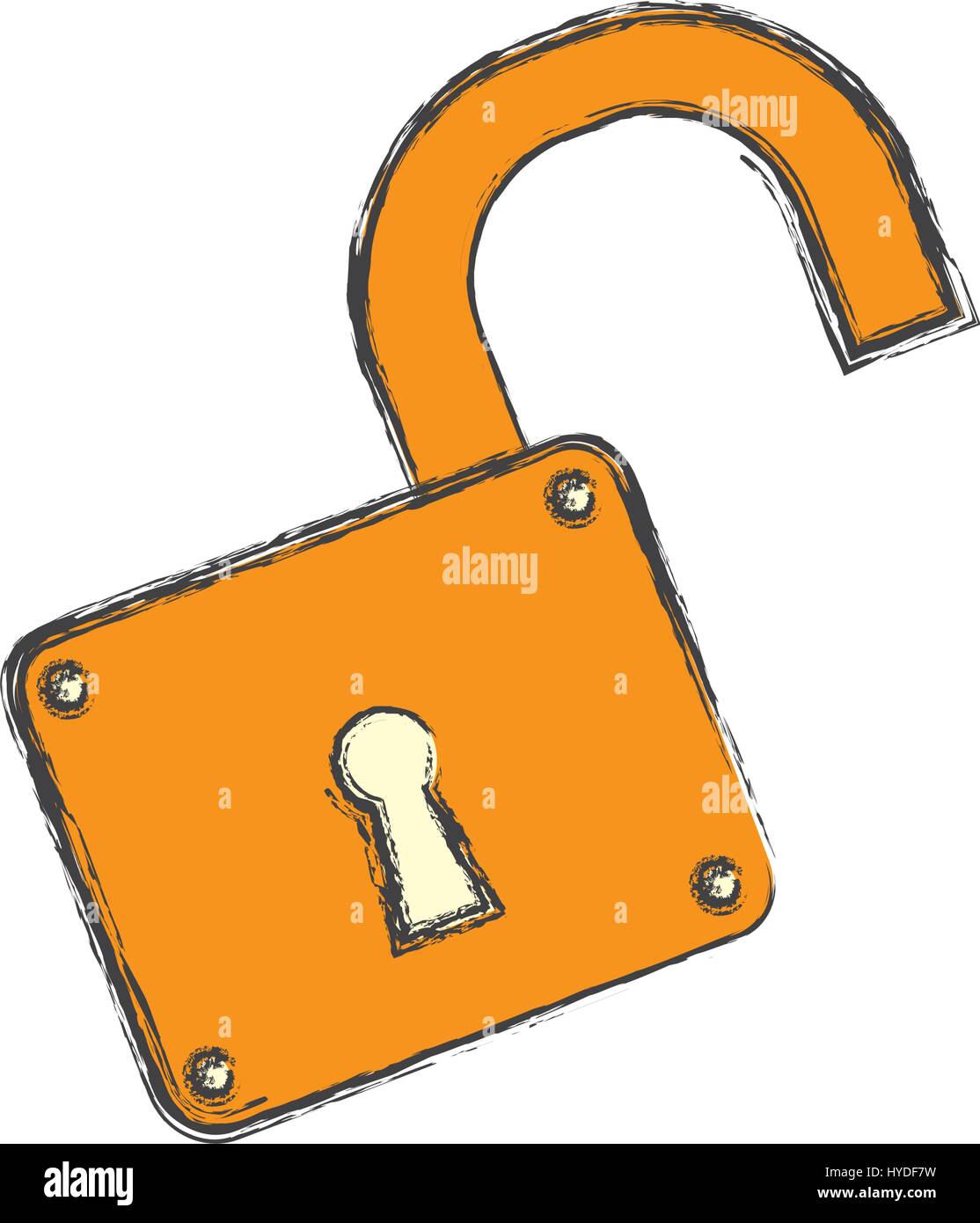 padlock unlocked security object Stock Vector Image & Art - Alamy