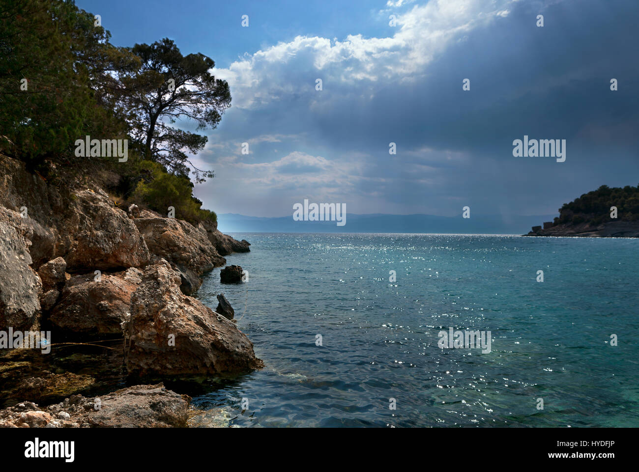 Spetses greece beach hi-res stock photography and images - Alamy