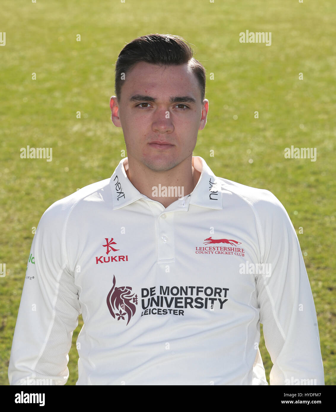 Leicestershire's Gavin Griffiths during the media day at Grace Road ...