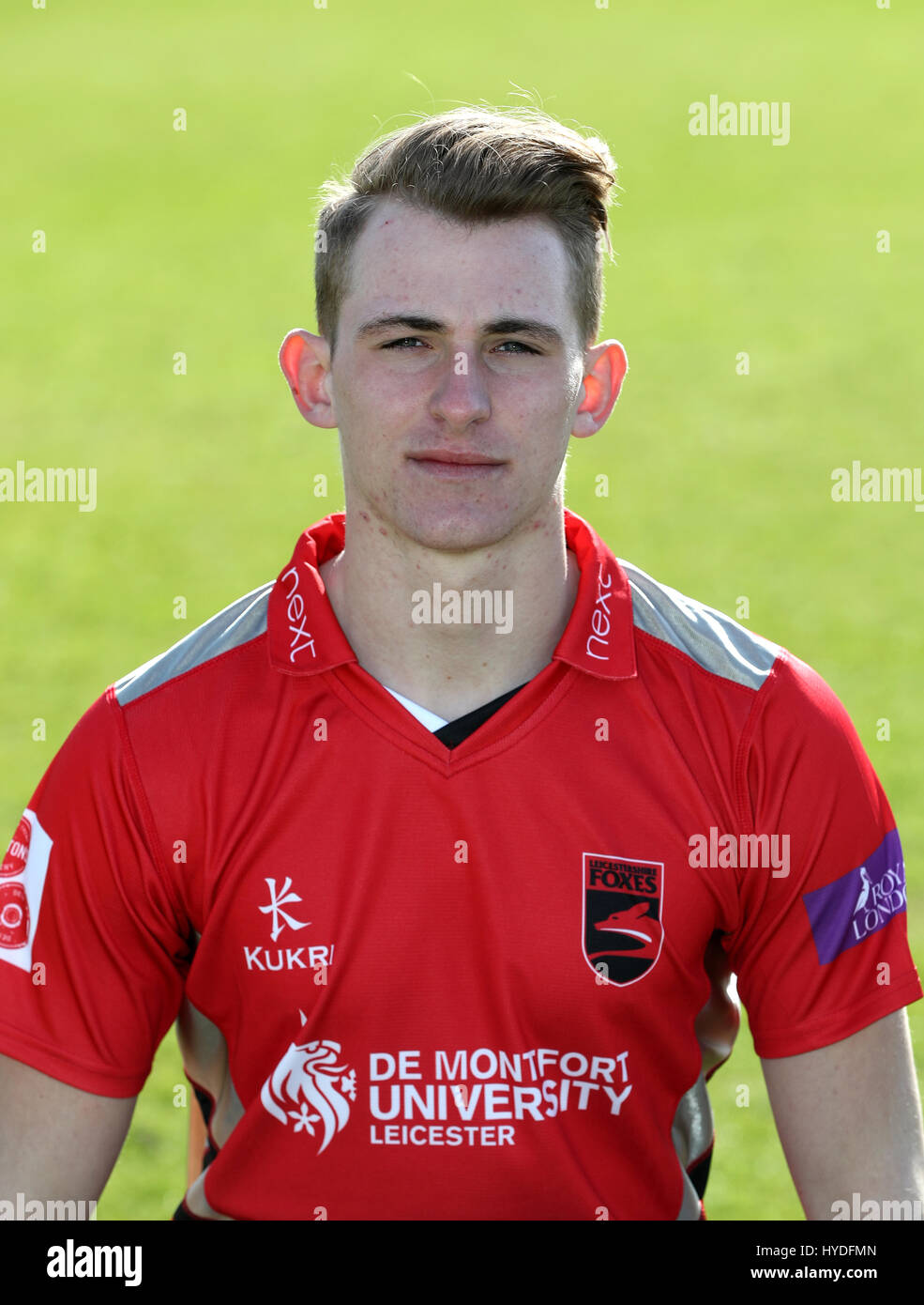 Leicestershire's Will Fazakerley during the media day at Grace Road ...