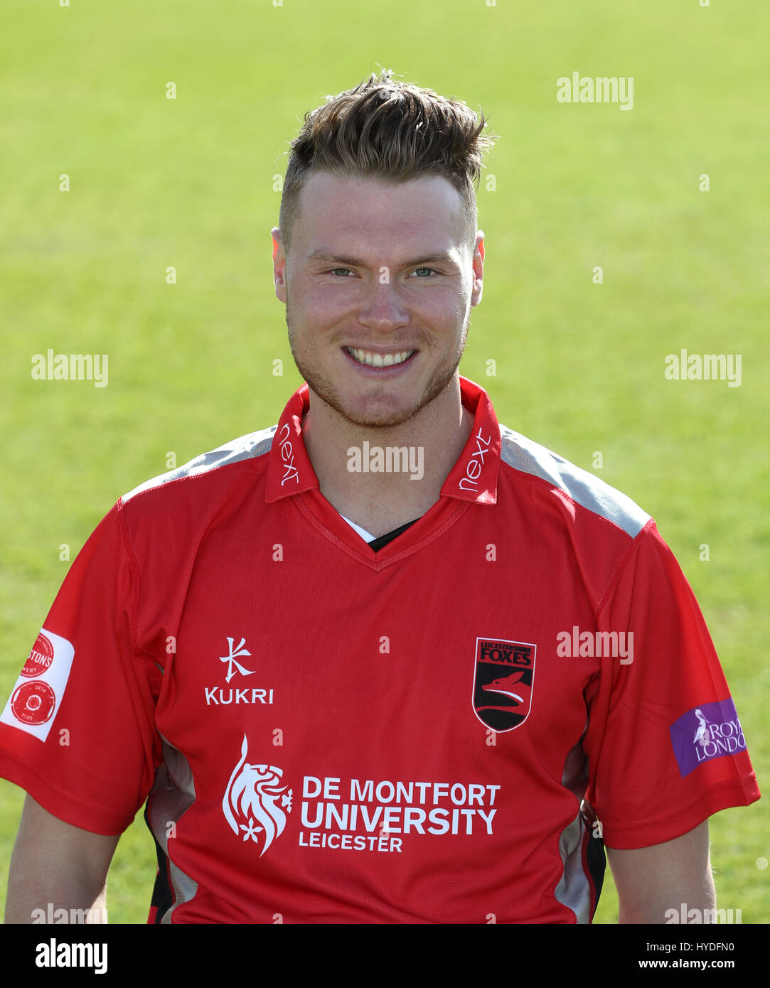Leicestershire's Tom Wells during the media day at Grace Road ...