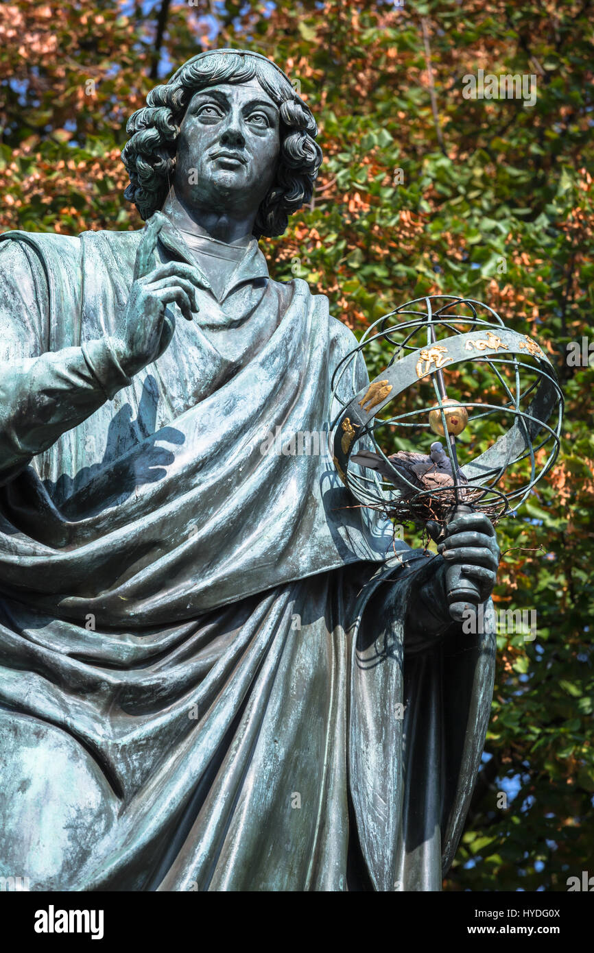 Nicolaus Copernicus statue in Torun, Poland Stock Photo - Alamy