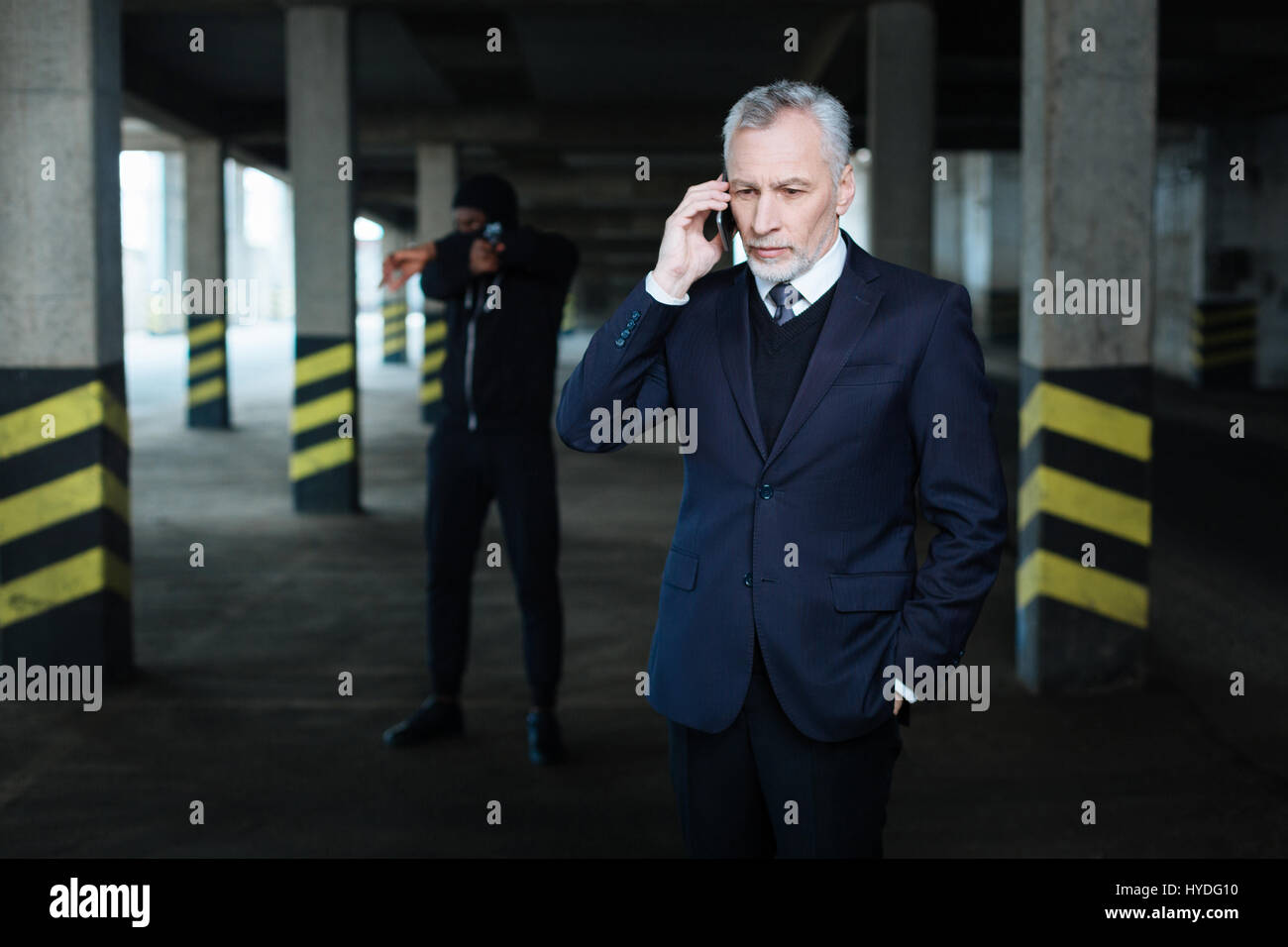 Businessman making phone call outdoors hi-res stock photography and ...