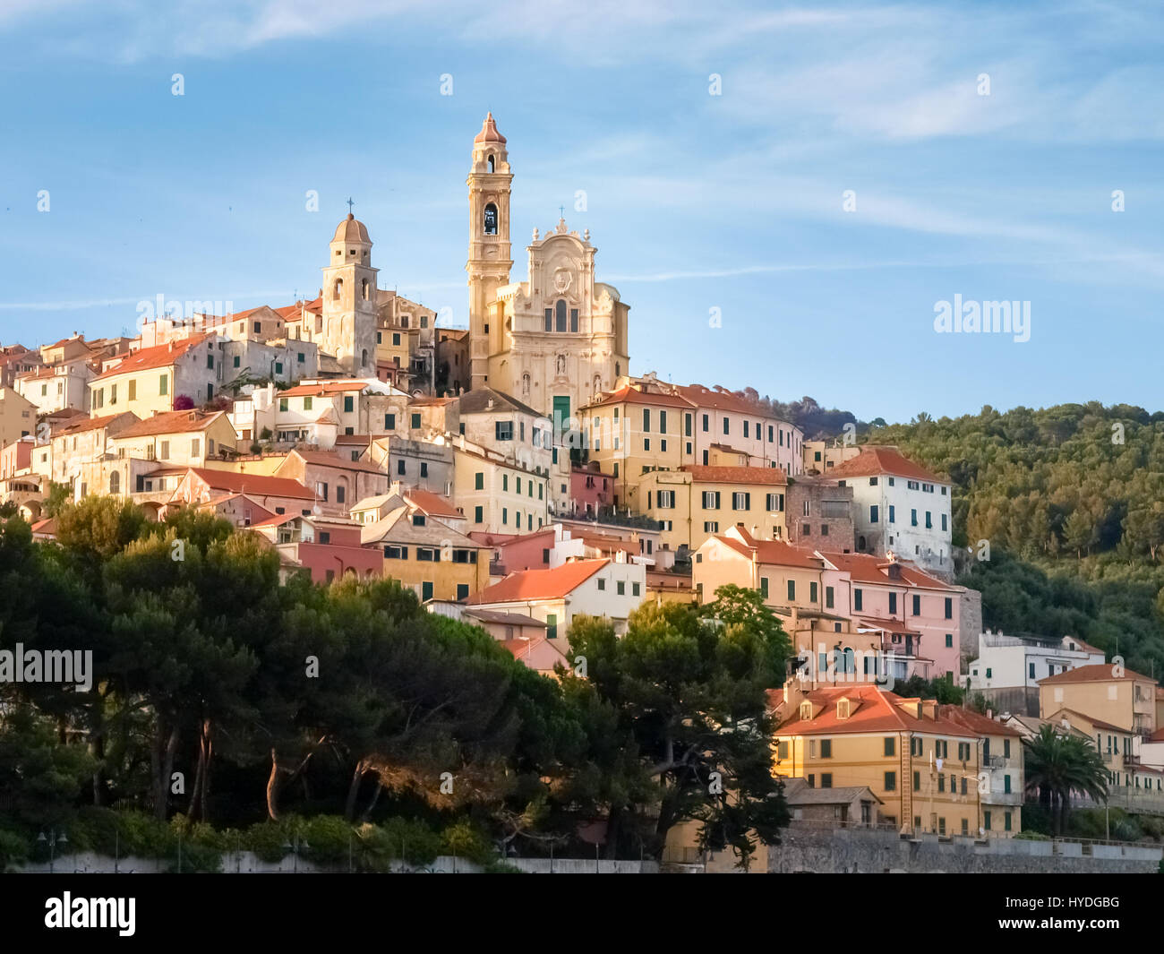 Cervo, Italy - June 11, 2015: Image taken in the light of the sunset of ...