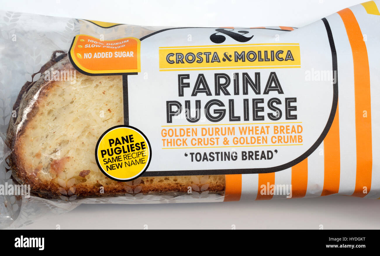 Crosta & Mollica Farina Pugliese drum wheat toasting bread Stock Photo ...