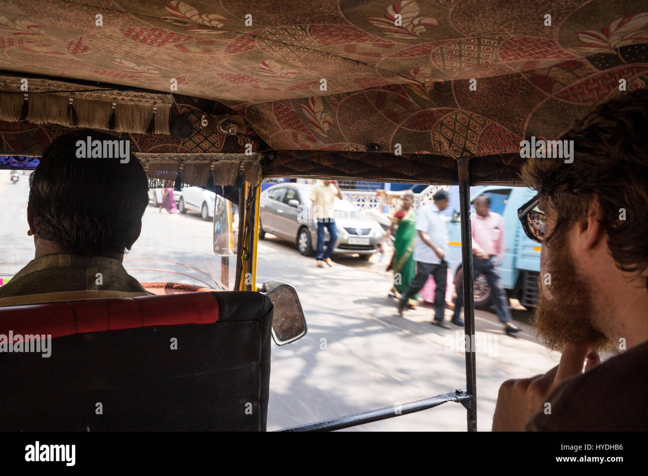 Rickshaw ride, India Stock Photo - Alamy