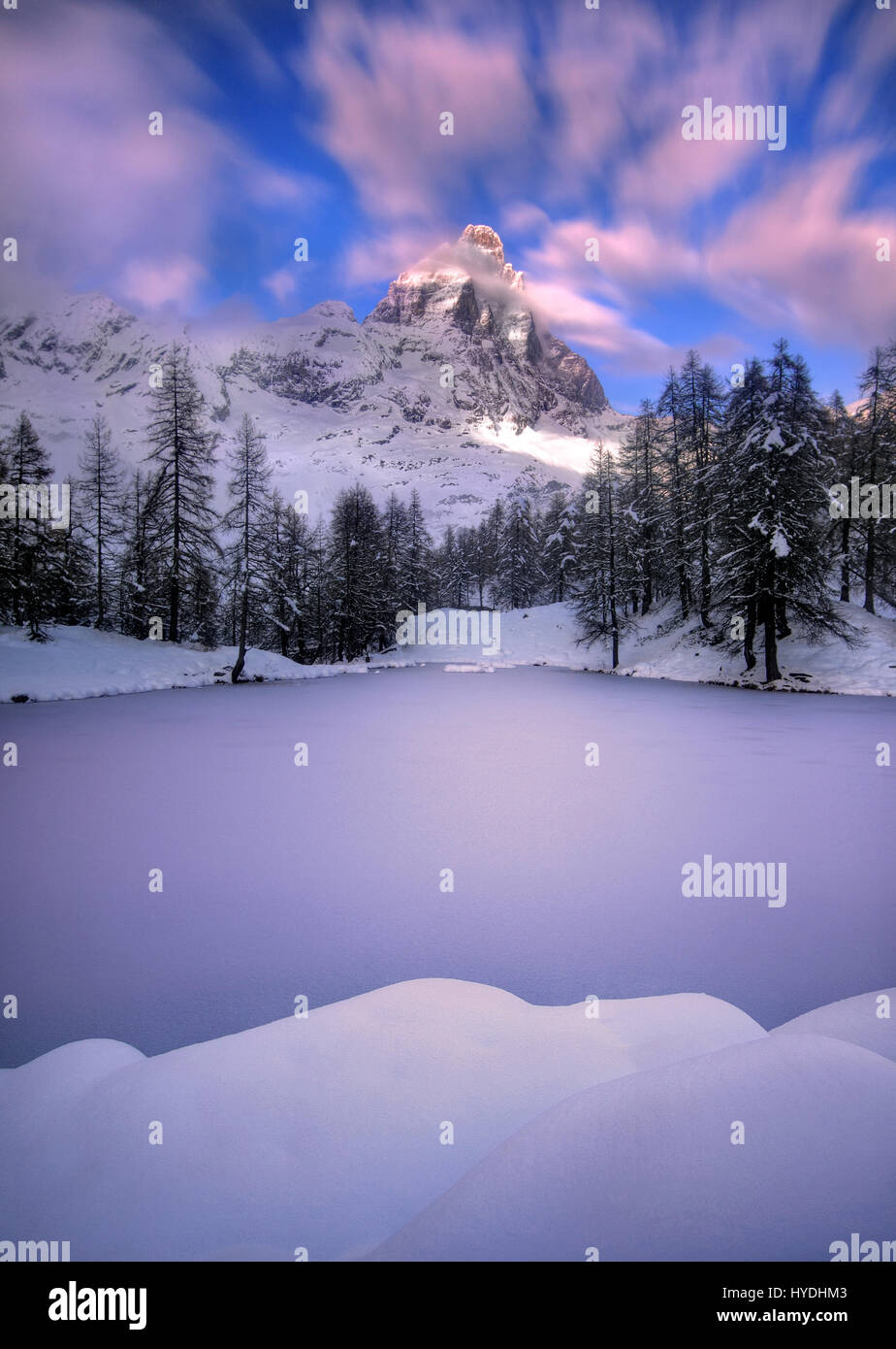 The Lago Bleu is a very small lake lying right a the feet of what is ...