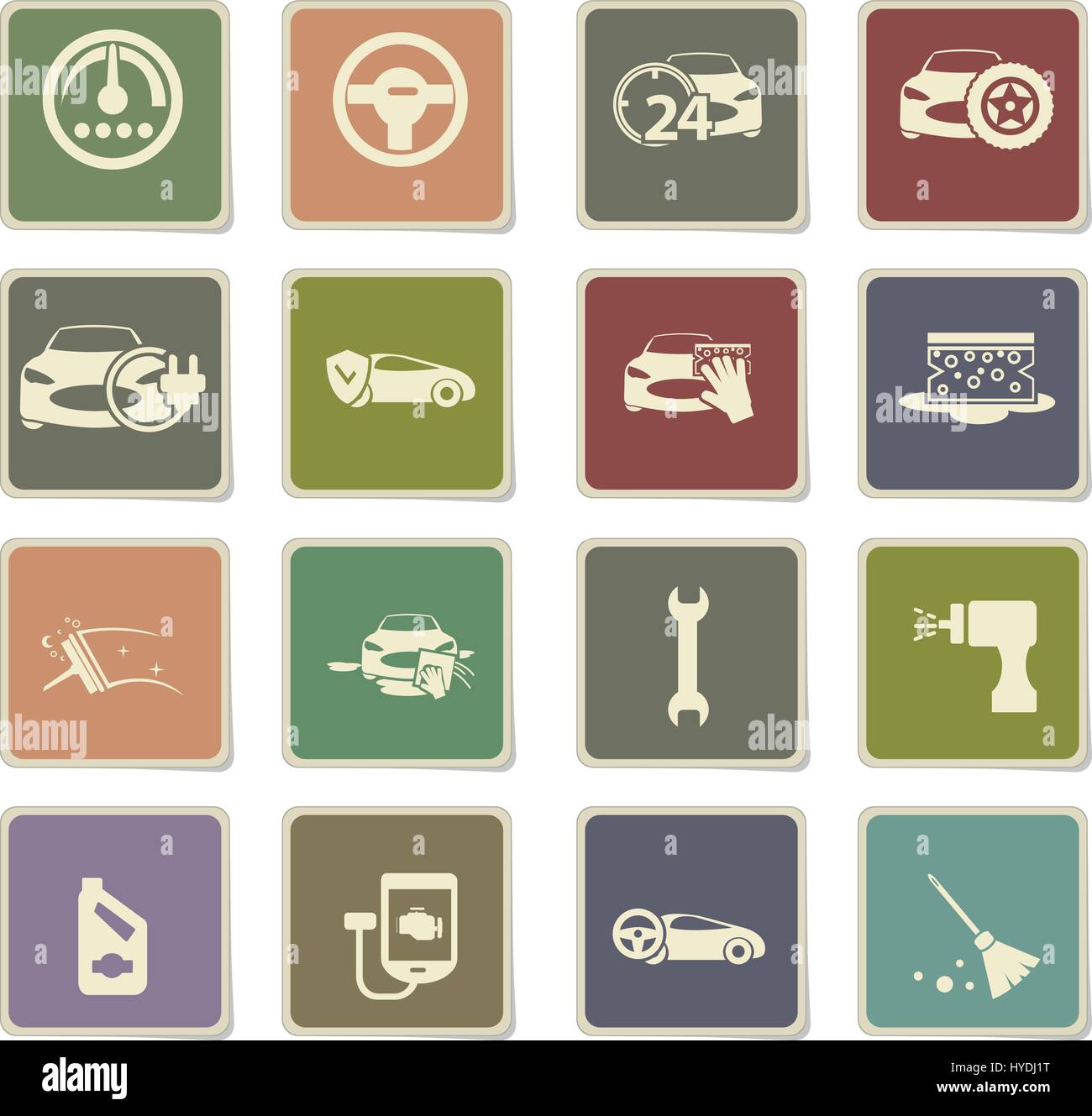 car shop vector icons for user interface design Stock Vector Image ...