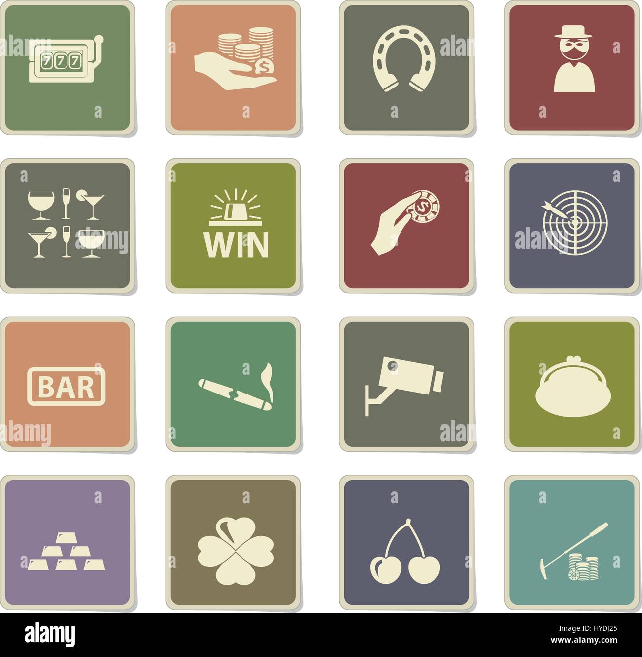 casino vector icons for user interface design Stock Vector Image & Art ...