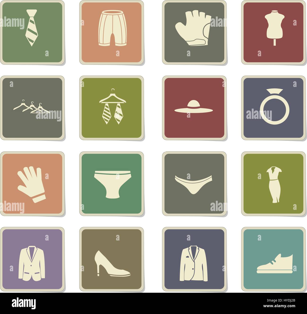 clothes vector icons for user interface design Stock Vector Image & Art ...