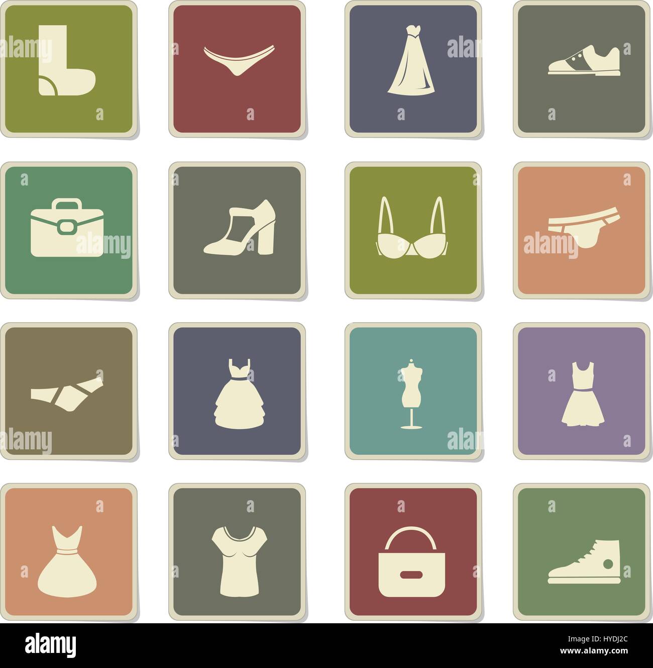 clothes vector icons for user interface design Stock Vector Image & Art ...