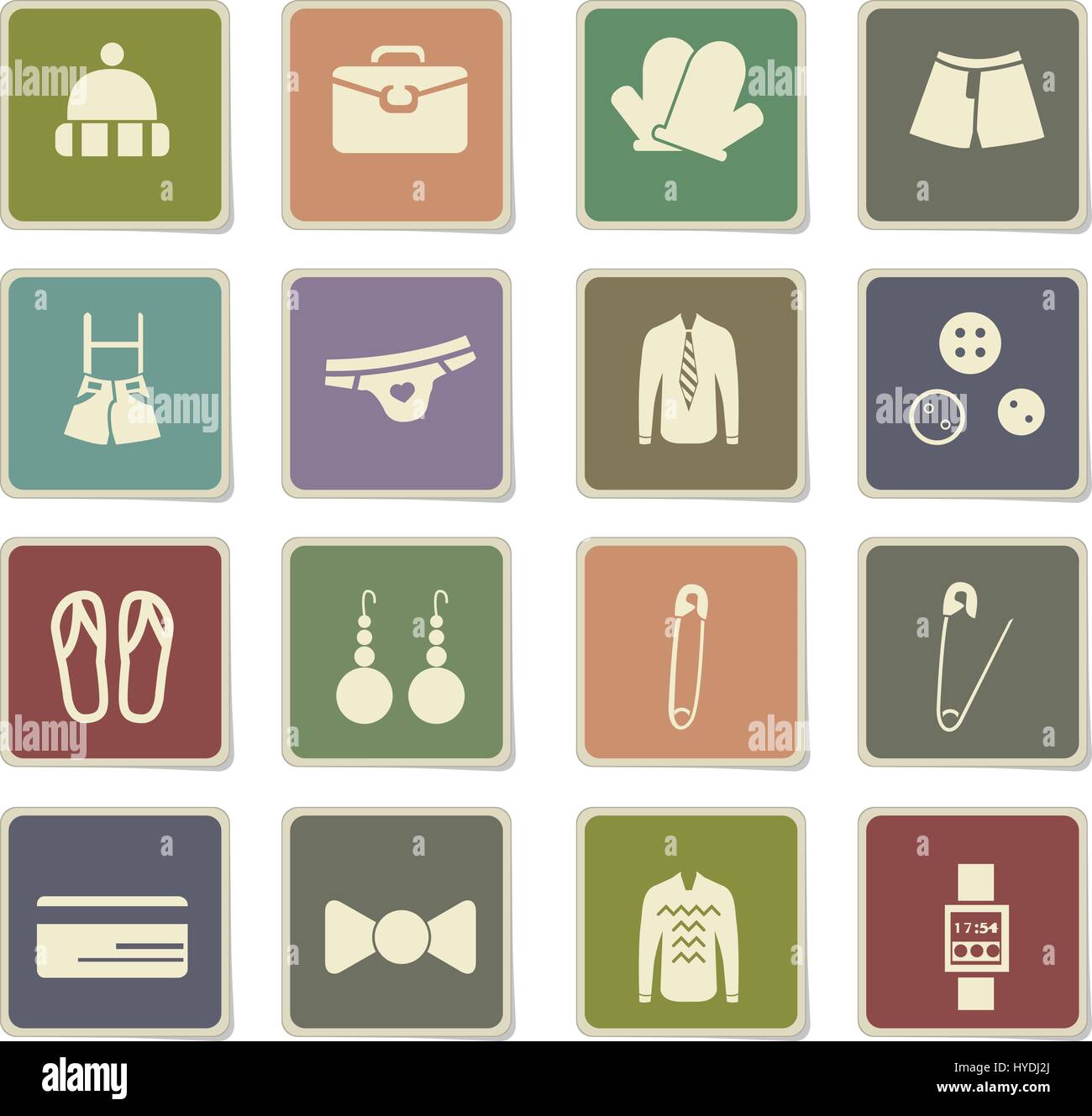 clothes vector icons for user interface design Stock Vector Image & Art ...