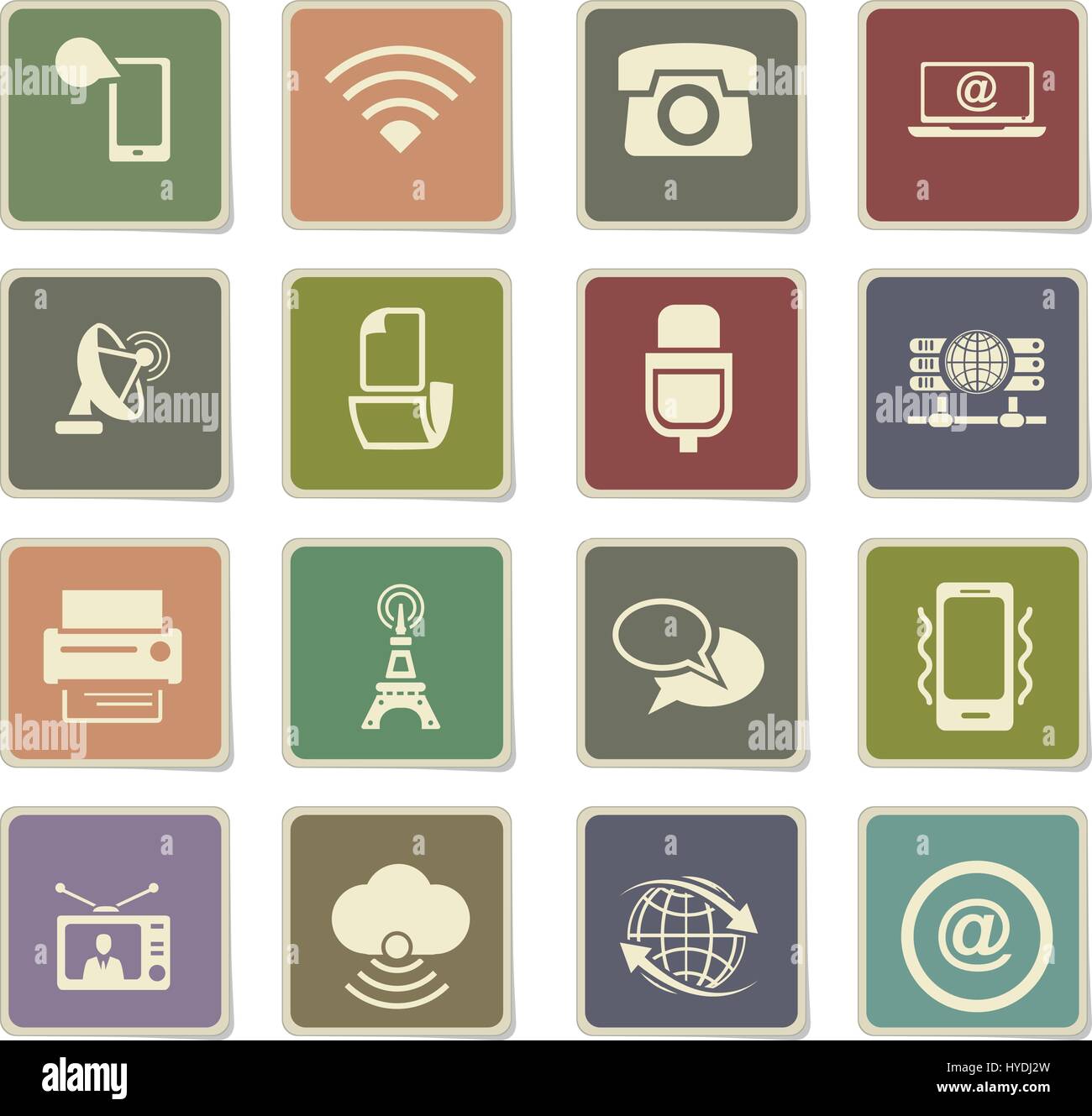 communication vector icons for user interface design Stock Vector Image ...