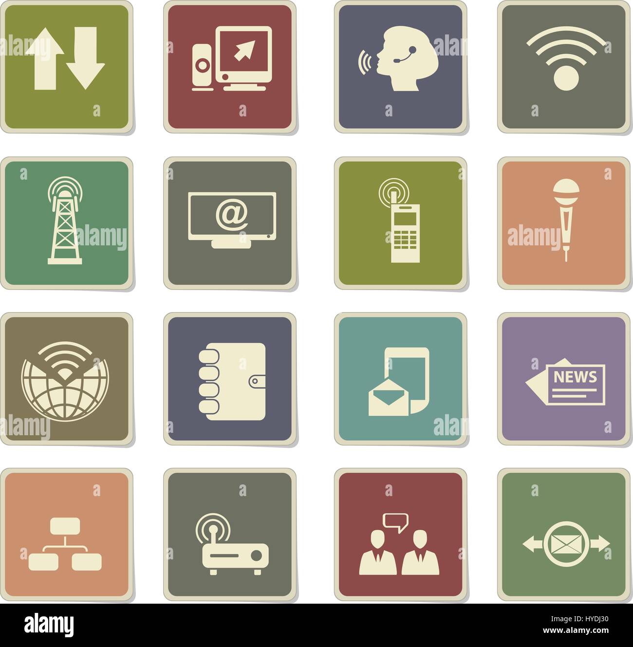 communication vector icons for user interface design Stock Vector Image ...