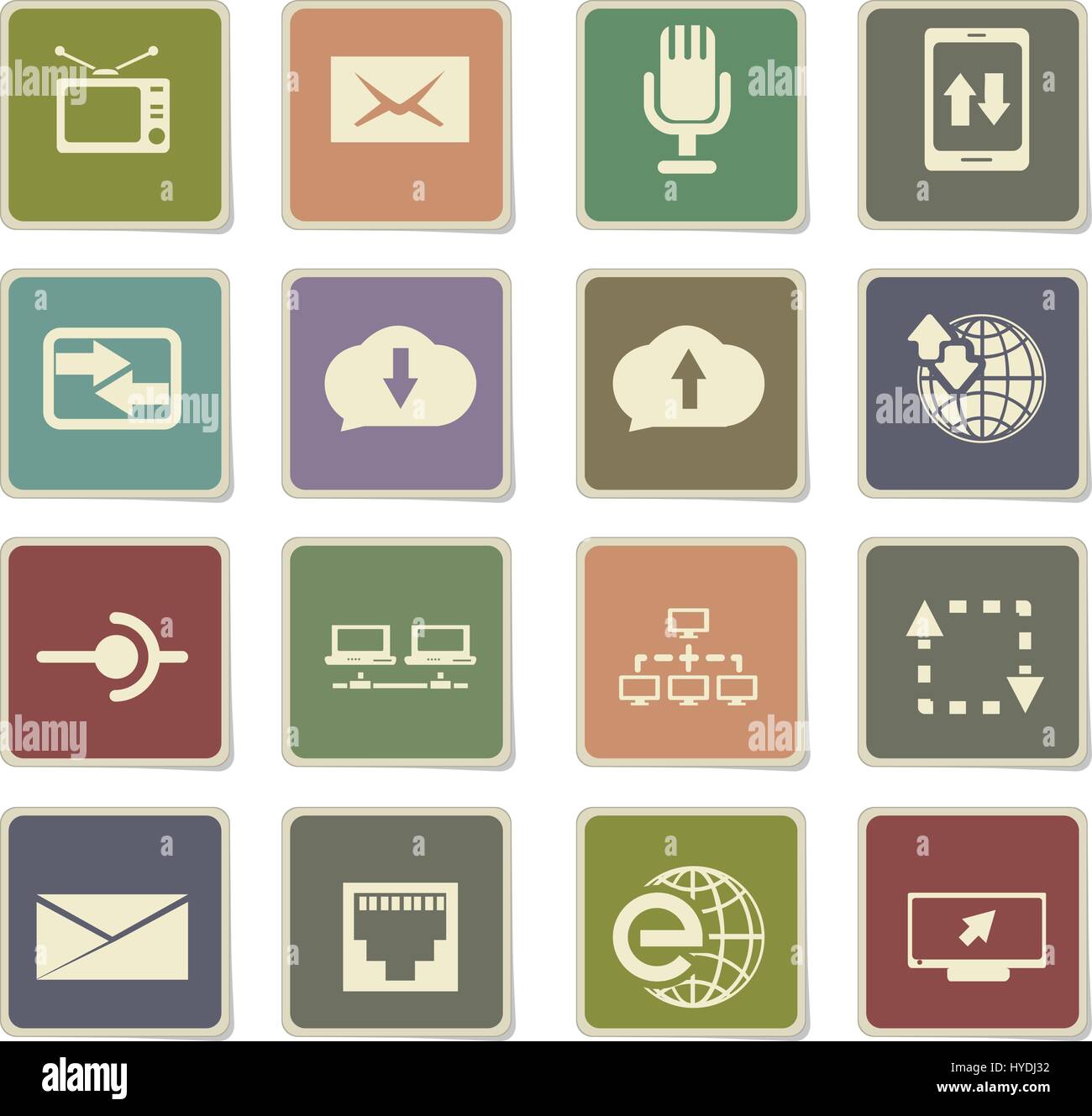 communication vector icons for user interface design Stock Vector Image ...