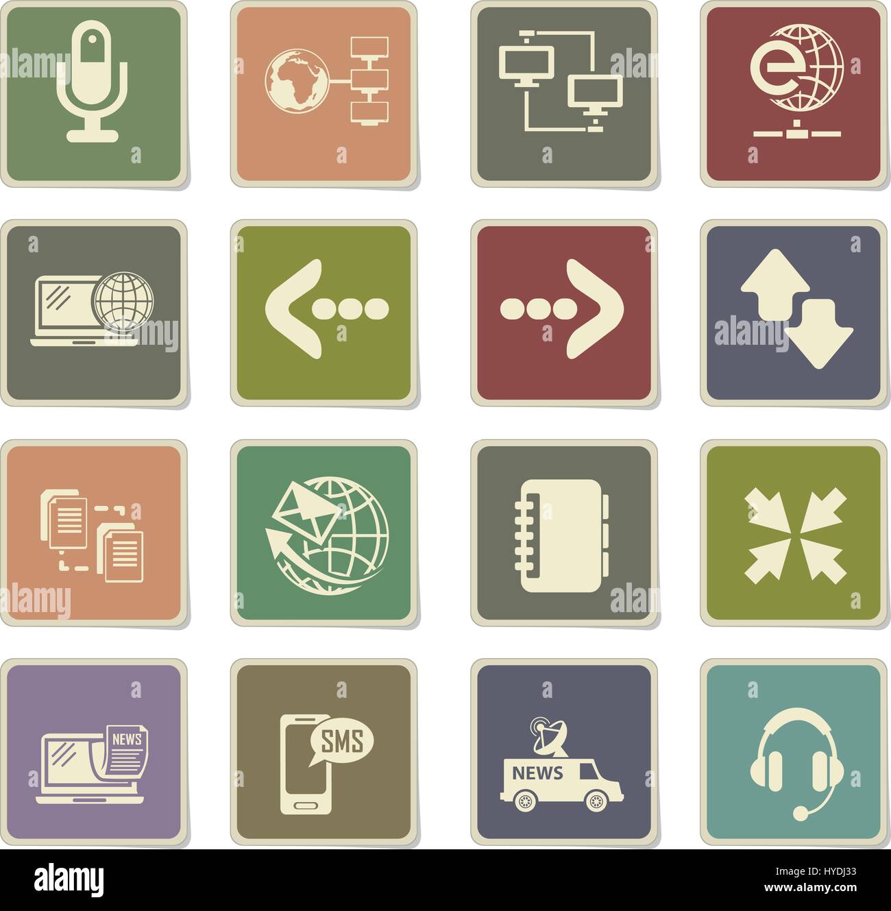 communication vector icons for user interface design Stock Vector Image ...