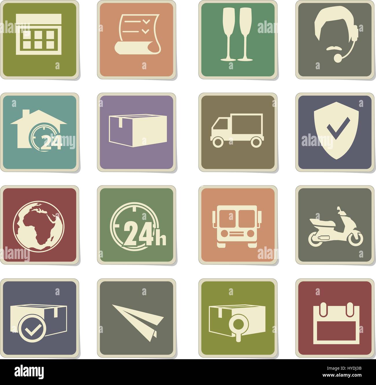 delivery vector icons for user interface design Stock Vector Image ...
