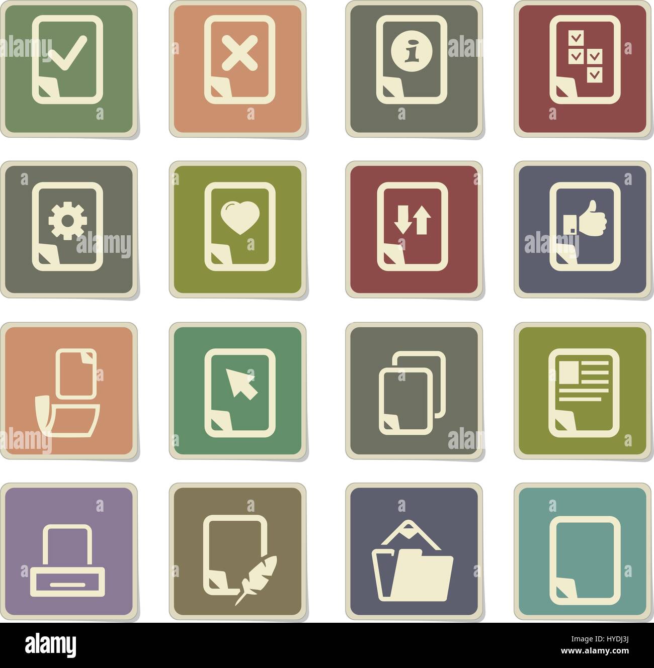 documents vector icons for user interface design Stock Vector Image ...