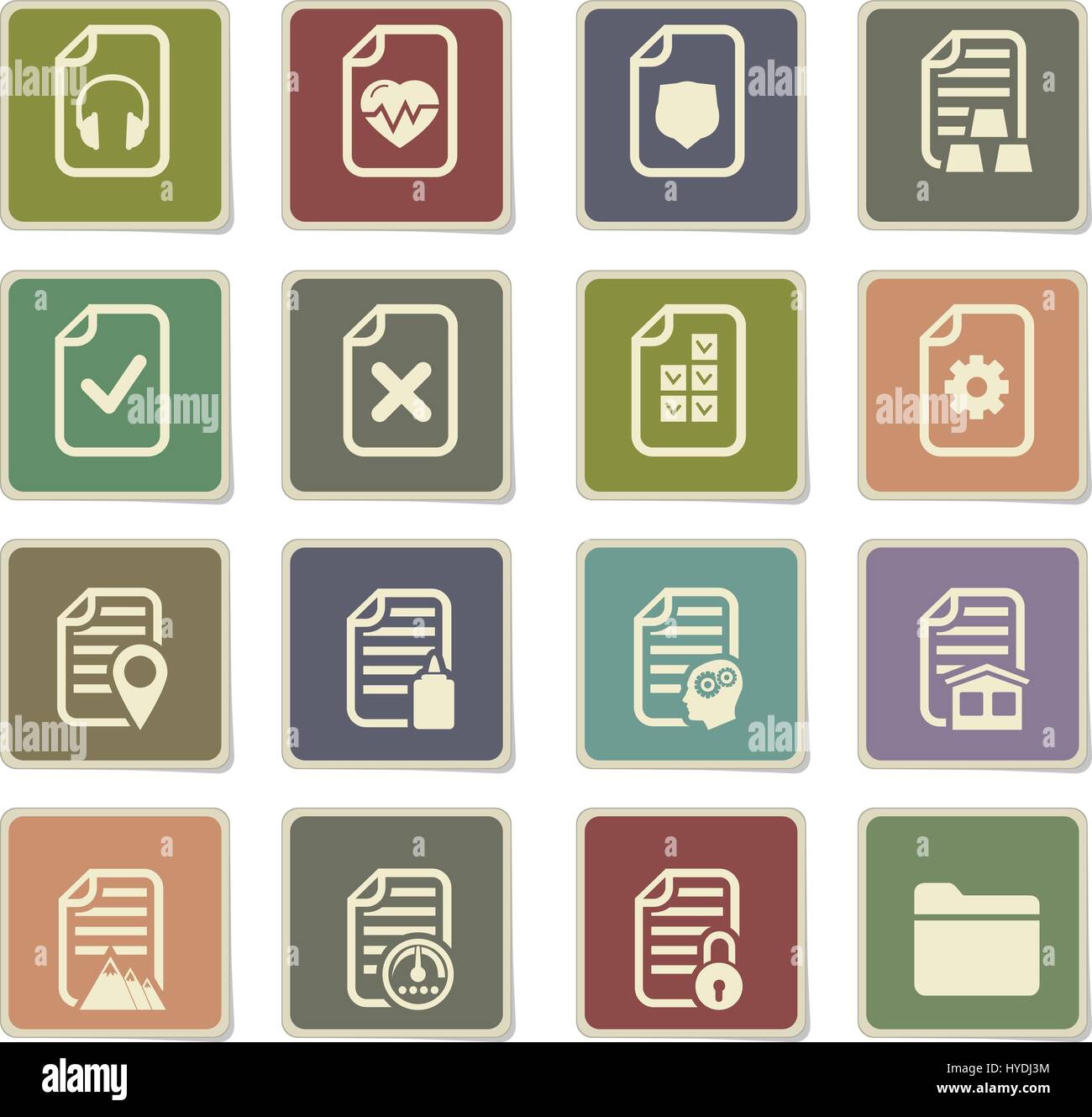 documents vector icons for user interface design Stock Vector Image ...