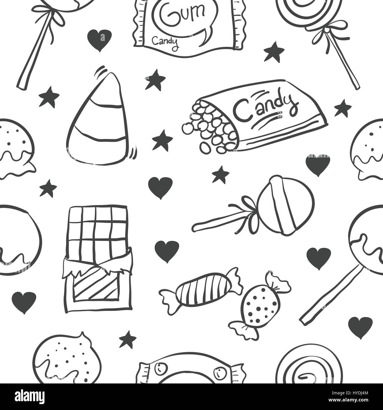 Doodle of candy hand draw collection style Stock Vector Image & Art - Alamy