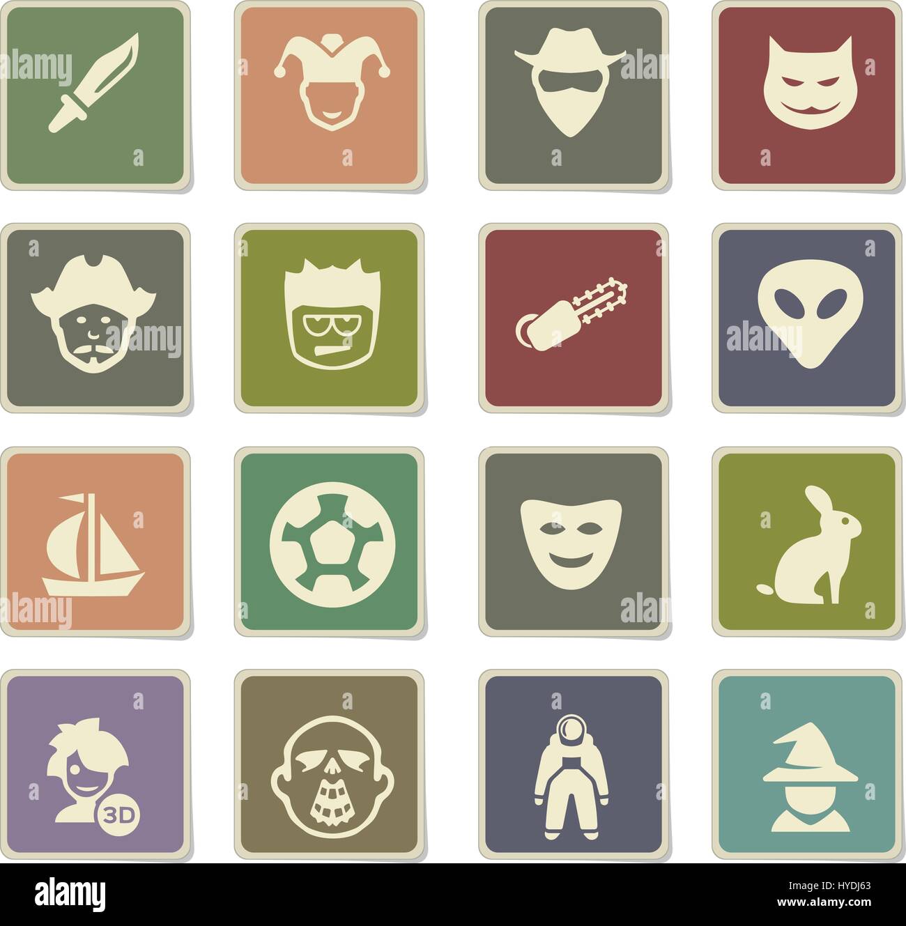 cinema genres vector icons for user interface design Stock Vector Image ...