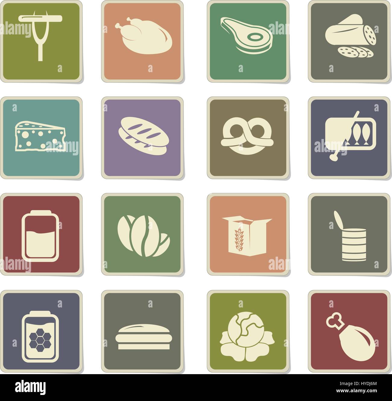 grocery store vector icons for user interface design Stock Vector Image ...