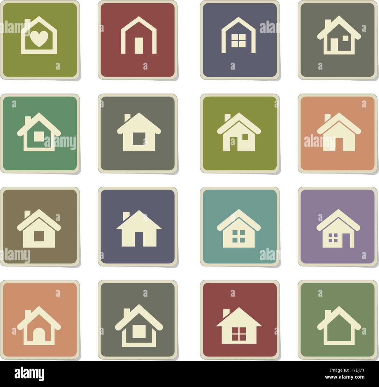 home vector icons for user interface design Stock Vector Image & Art ...