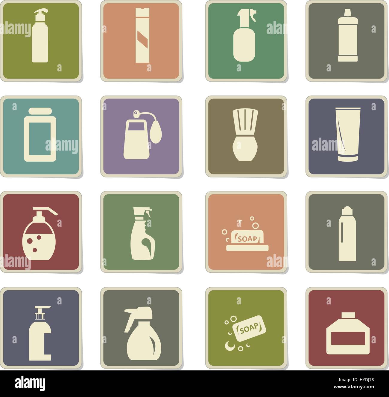 household chemicals vector icons for user interface design Stock Vector ...