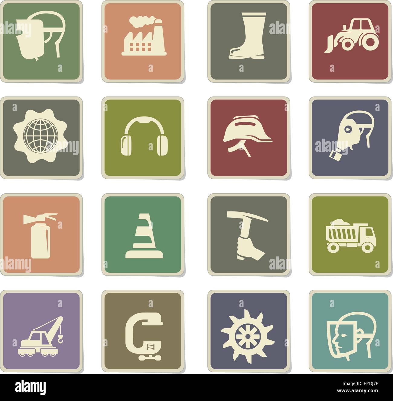industrial vector icons for user interface design Stock Vector Image ...