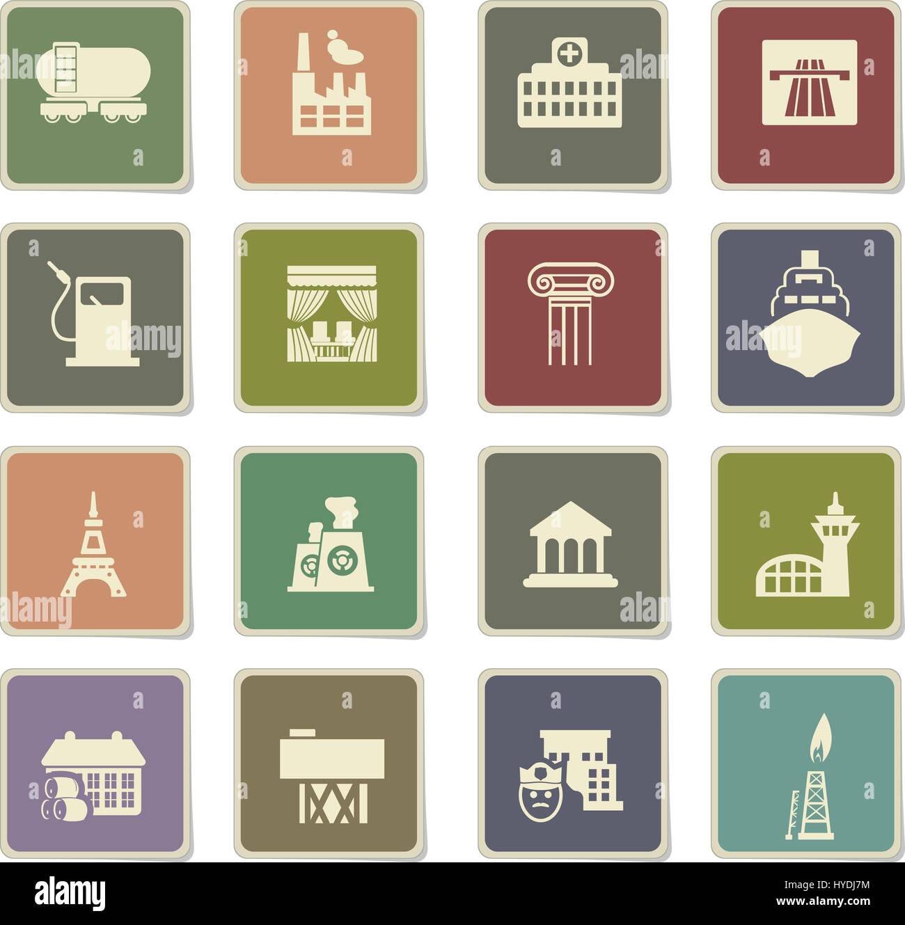 infrastructure vector icons for user interface design Stock Vector ...