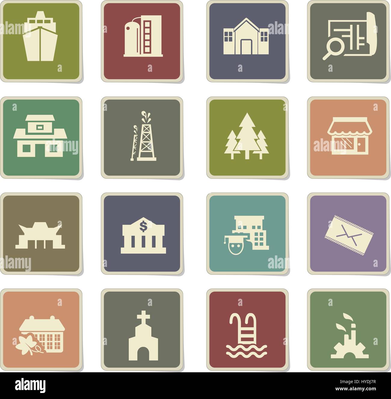 infrastructure vector icons for user interface design Stock Vector ...