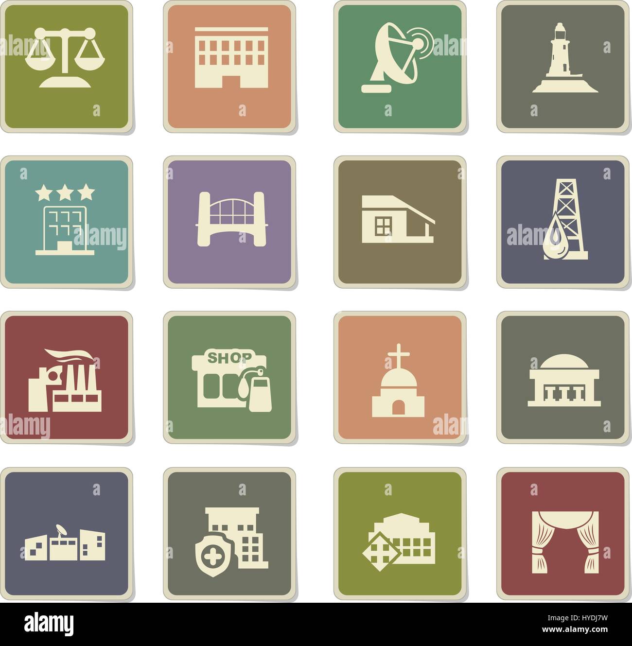 infrastructure vector icons for user interface design Stock Vector ...